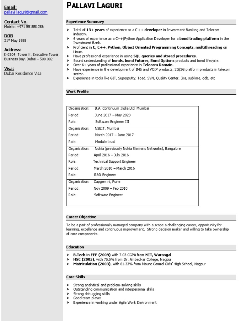 Pallavi-Laguri Resume | PDF | Ip Multimedia Subsystem | Session ...