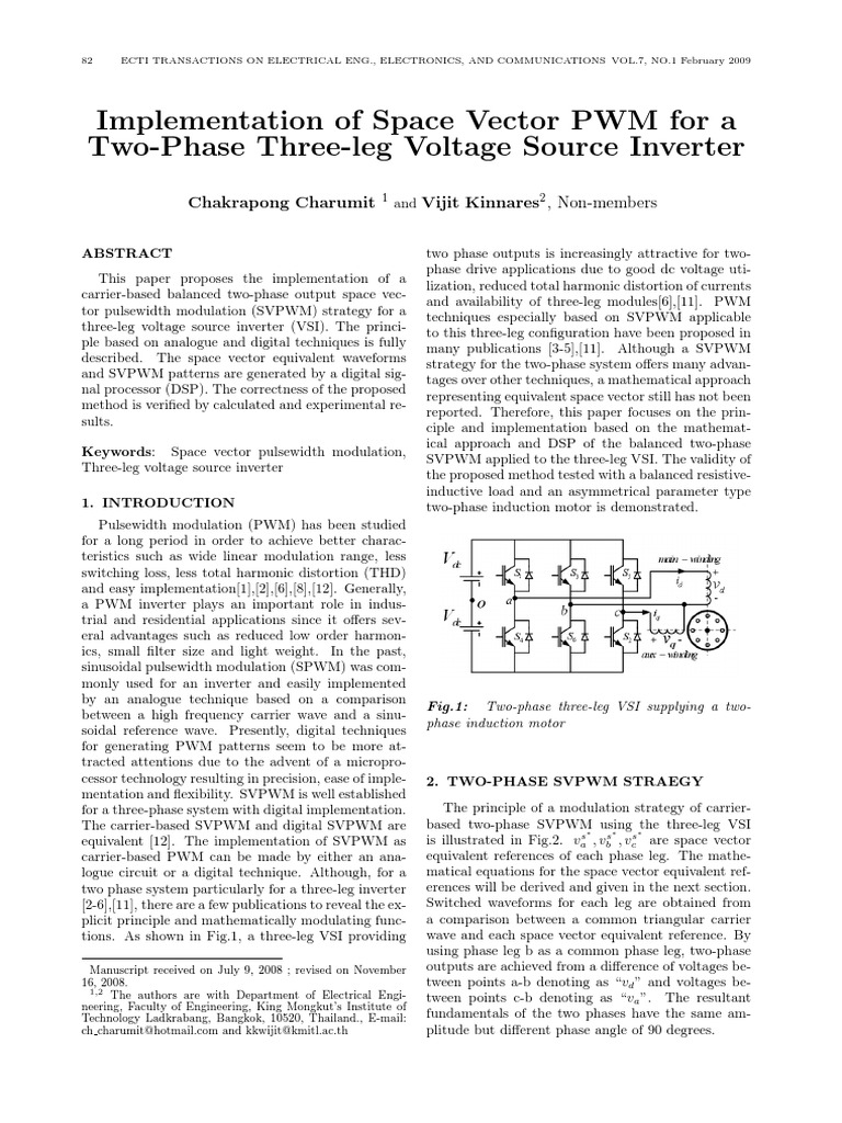 z6TUI-Implementation of Space Vector PWM For A Ok | PDF
