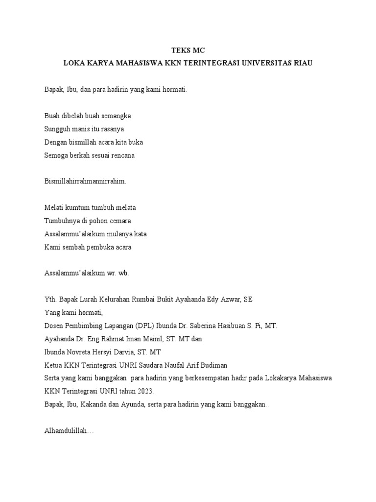 Teks Loka Karya | PDF