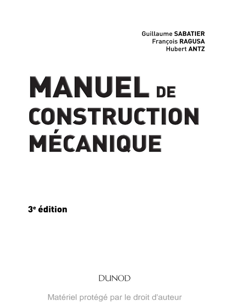 Manuel Construction Mecanique | PDF