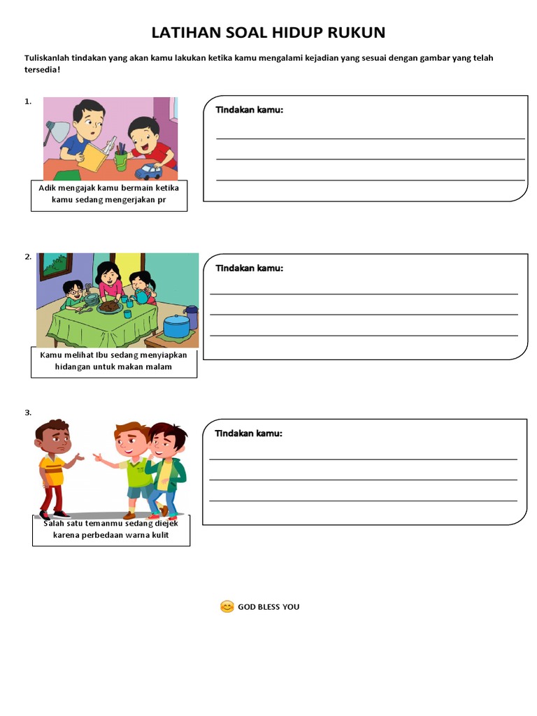Worksheet Hidup Rukun | PDF