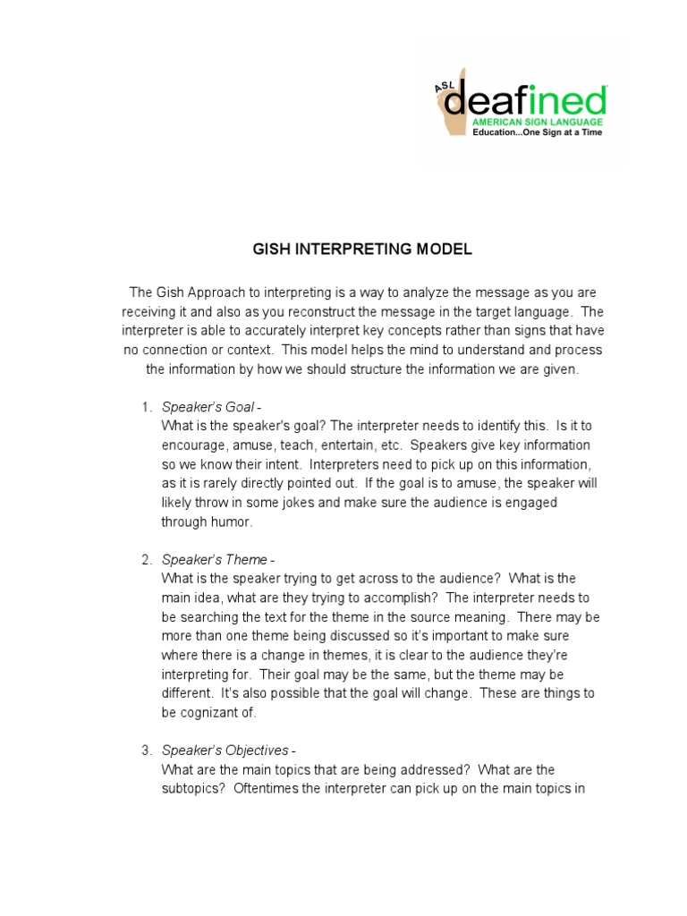 Linguistics Gish Interpreting Model A | PDF | Information | Jokes