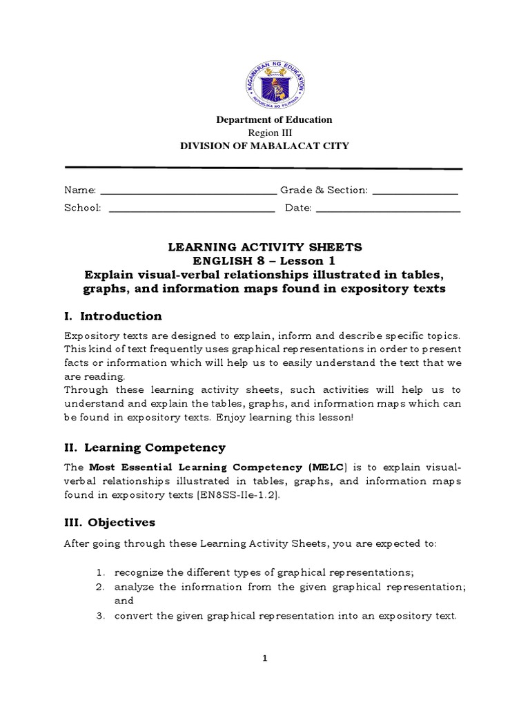English 8 - Q2 - Wk1 - Explain Visual-Verbal Relationships Illustrated ...