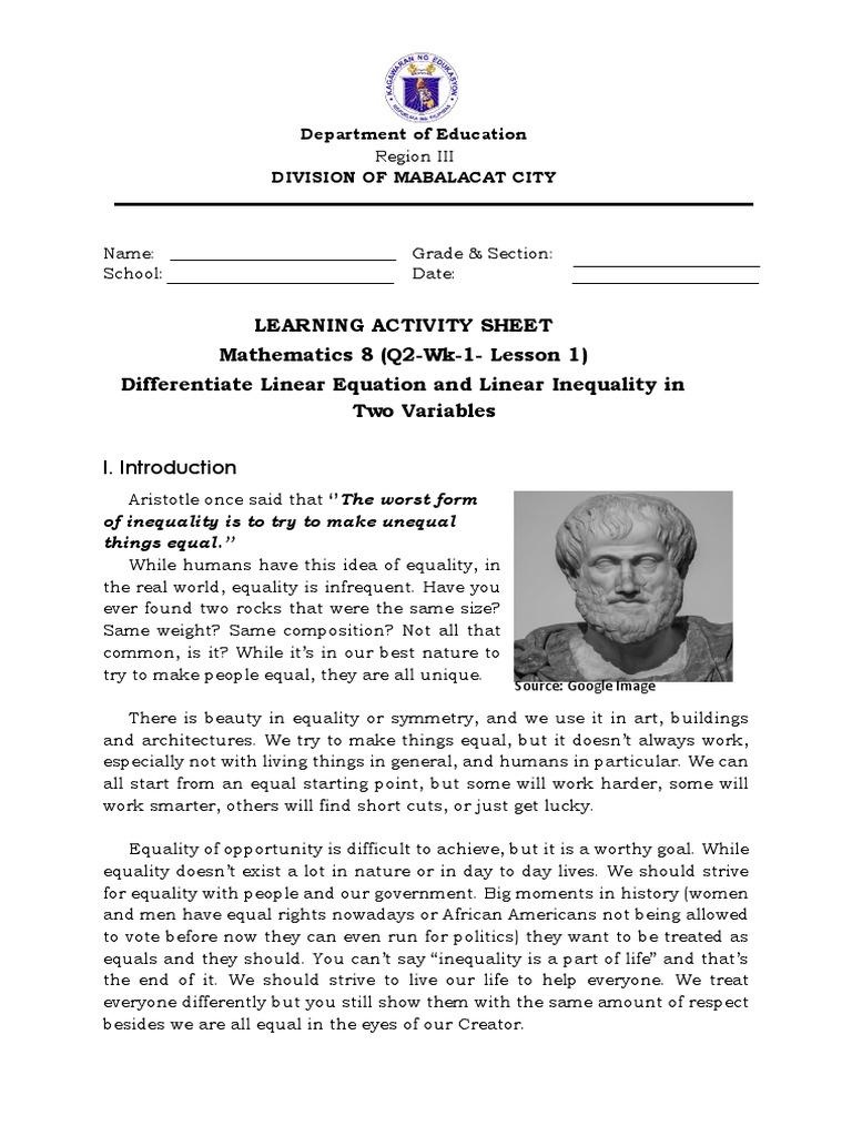 Math 8 - Q2 - W1 - Lesson1 - Differentiate-Linear-Inequality-from-Linear-Equations-in-Two ...