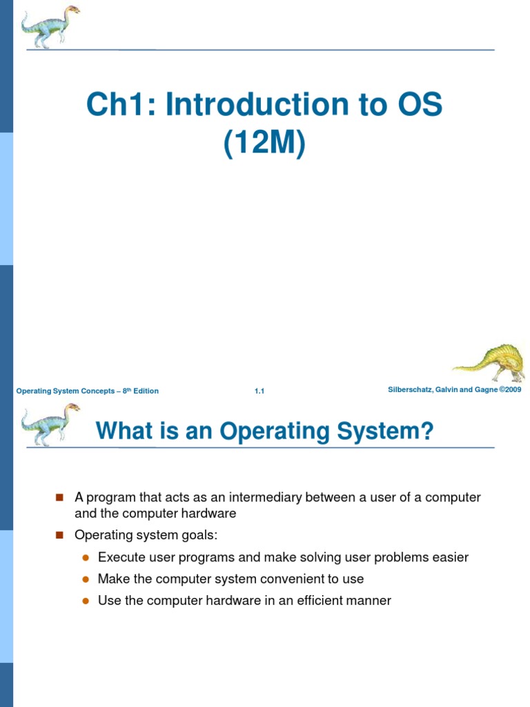 Ch1 Introduction To Os | PDF Ch1 Introduction To Os | PDF