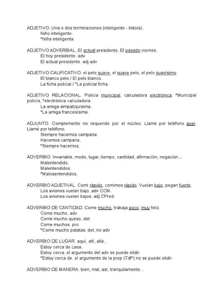 PARES MÍNIMOS Basados en Los CONCEPTOS 1 BACH TRIM1-2 | PDF | Adverbio | Verbo