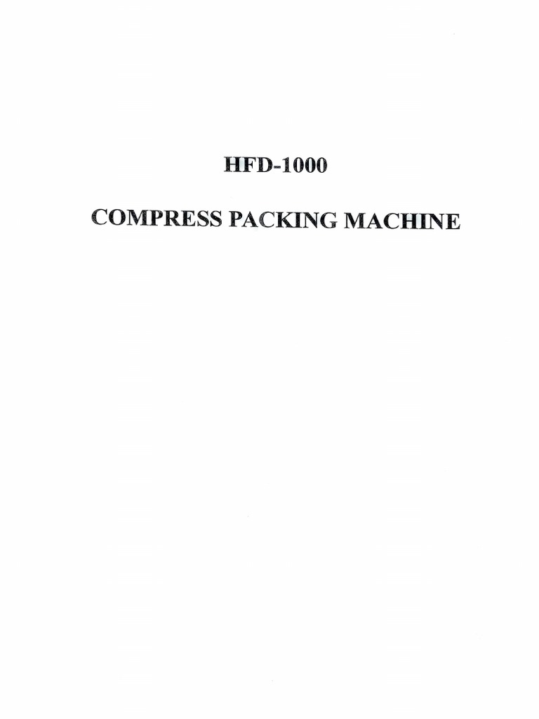 Compress Packing Machine | PDF