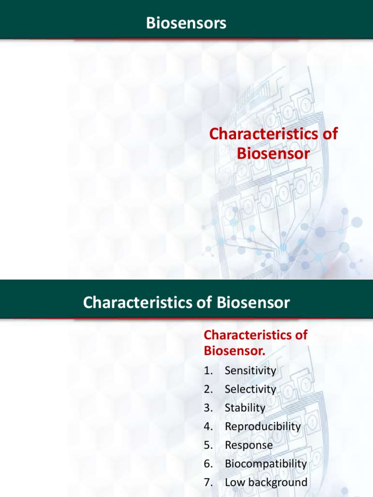 Biosensor Characteristics L1 L2 | PDF | Biosensor | Detection Limit