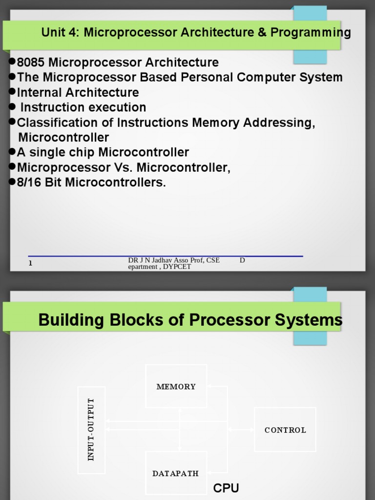 Unit 4 Microprocessor Architecture & Programming | PDF