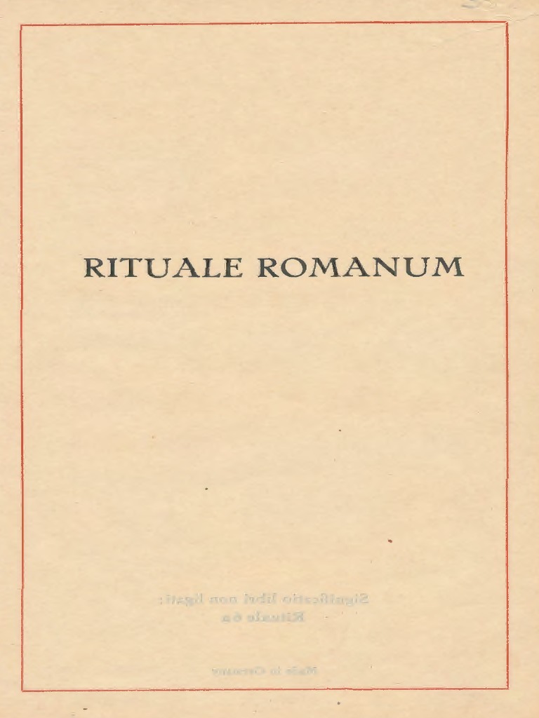 Rituale Romanum | PDF