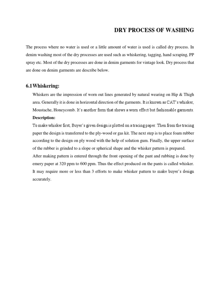 Dry Process | PDF | Textiles | Clothing