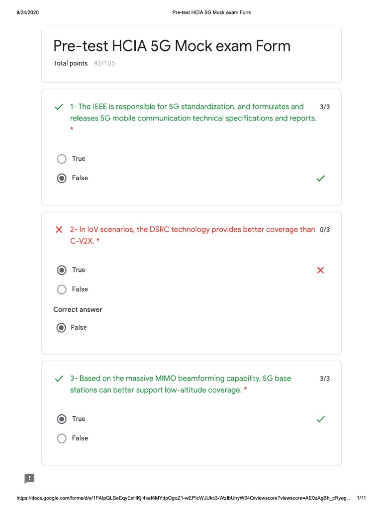 Mock Exam Hcia 5g | PDF