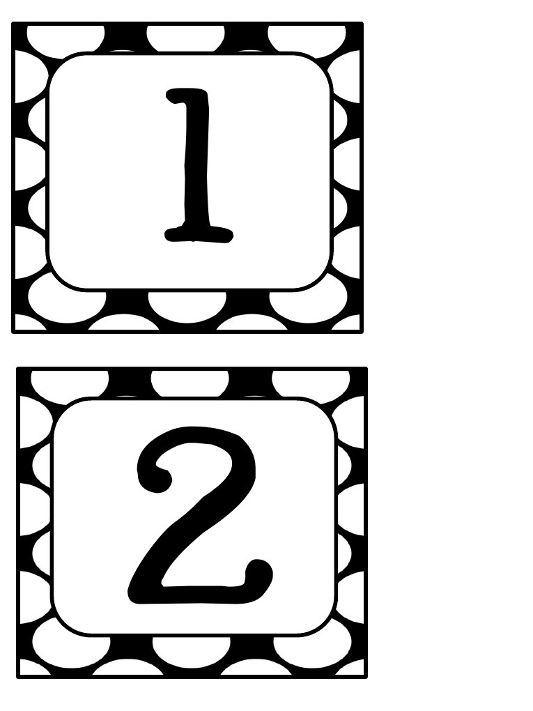 Polka Dot Numbers Black | PDF