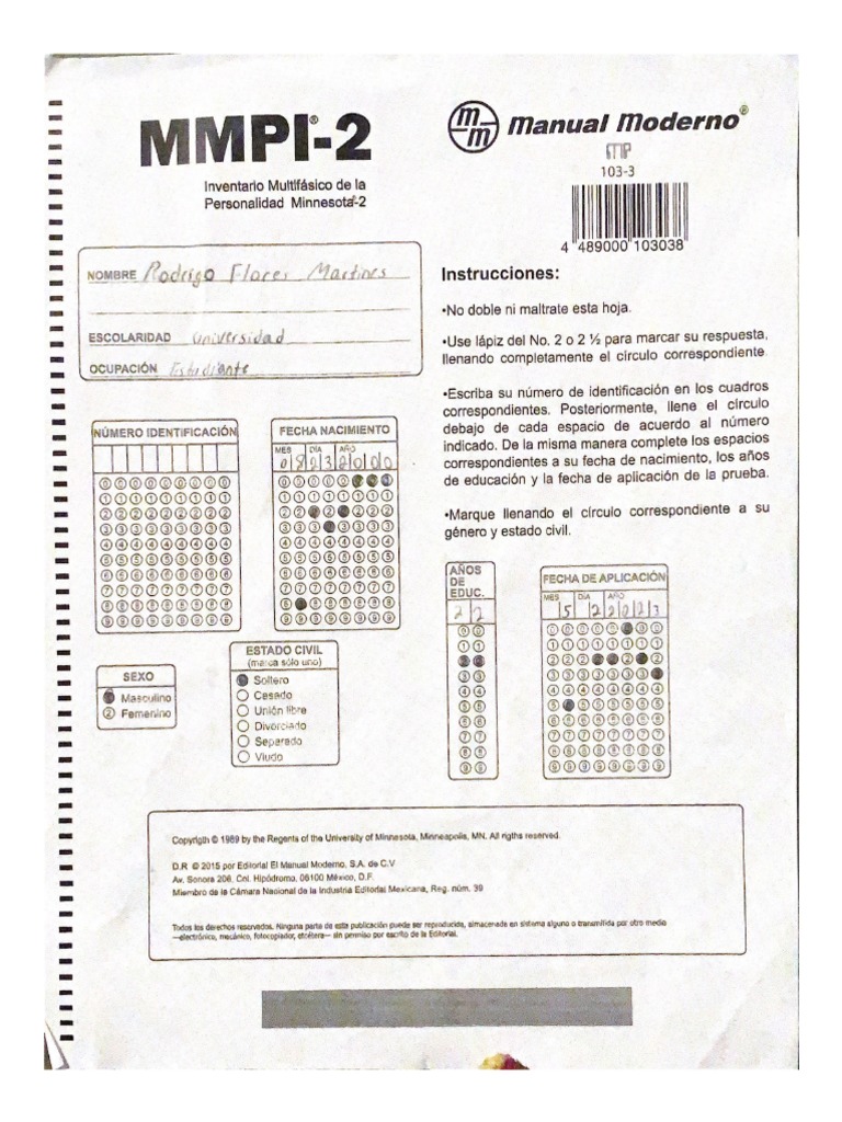 Mmpi 2 | PDF