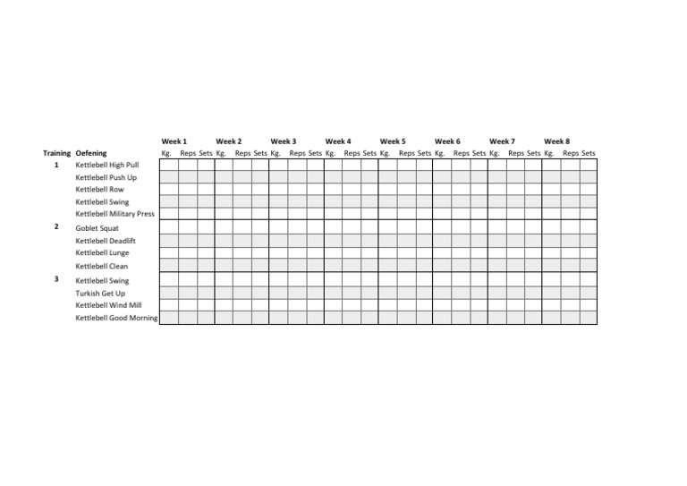 Kettlebell Schema 3x Per Week | PDF