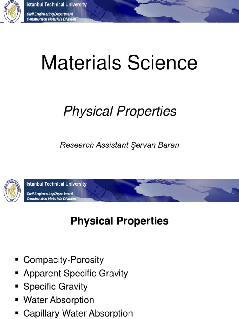 Physical Properties - Lab. | PDF