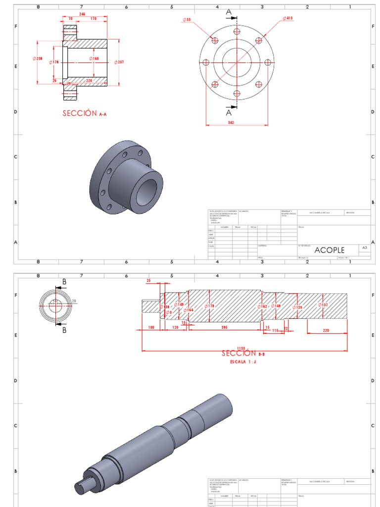Plano de Acople en Escala 1:5 | PDF