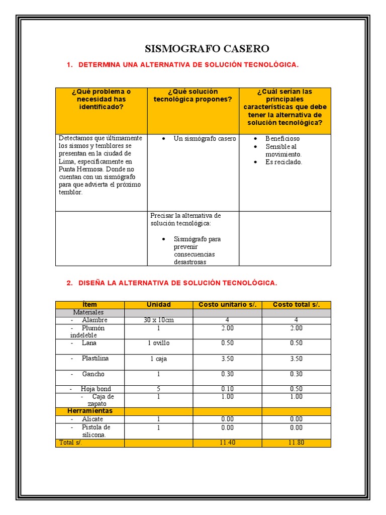 Diseño y Construcción de Una Alternativa de Solución Tecnológica | PDF