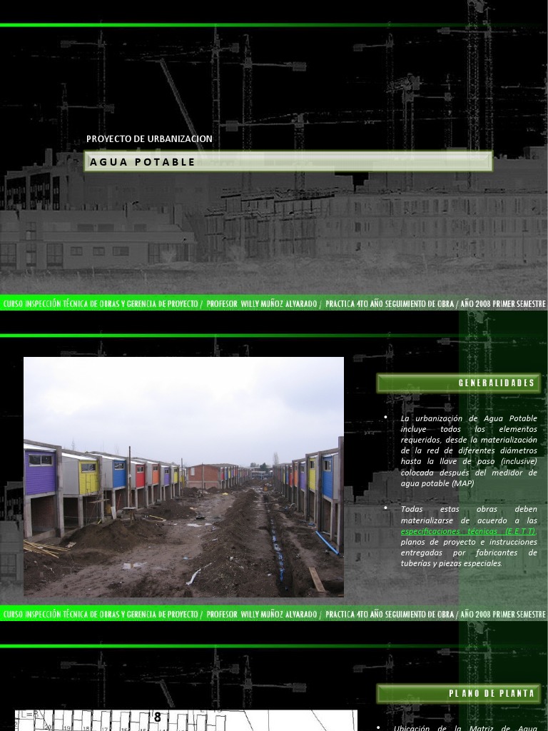 Construccion de Agua Potable | PDF | Tubería (transporte de fluidos) | Ingeniero civil