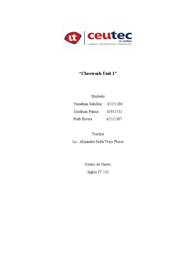 Classwork Unit 3 Pdf 3313