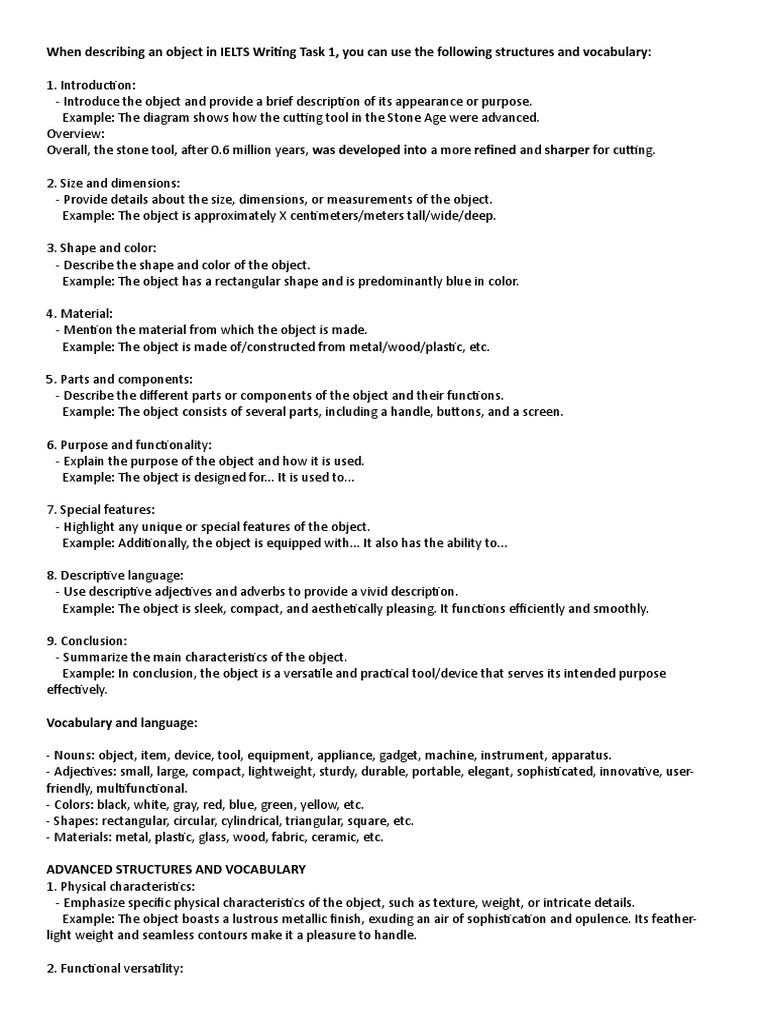 Inter 2 WT1 Describing Object | PDF