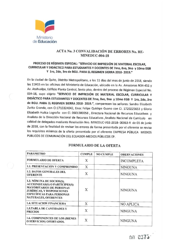 Modelo de Acta de Convalidacion | PDF