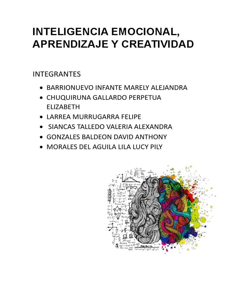 Inteligencia Emocional, Aprendizaje y CR | PDF | Aprendizaje | Las emociones