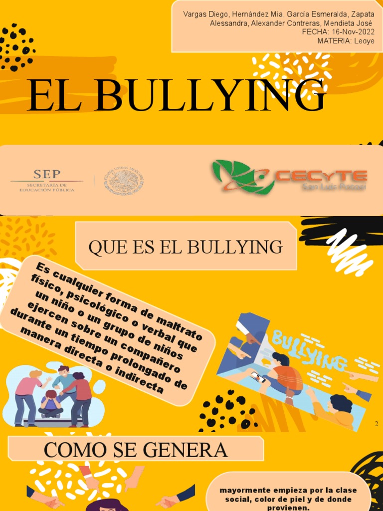 Prevención y Tipos de Bullying | PDF