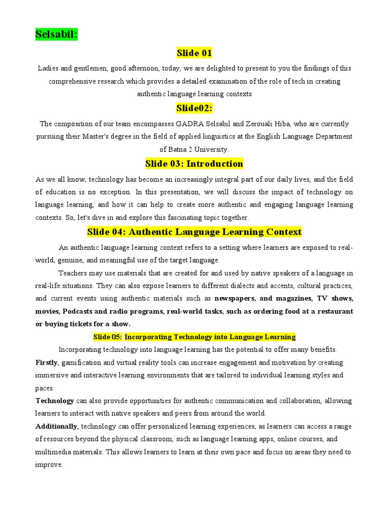 Transcript of The National Presentation | PDF