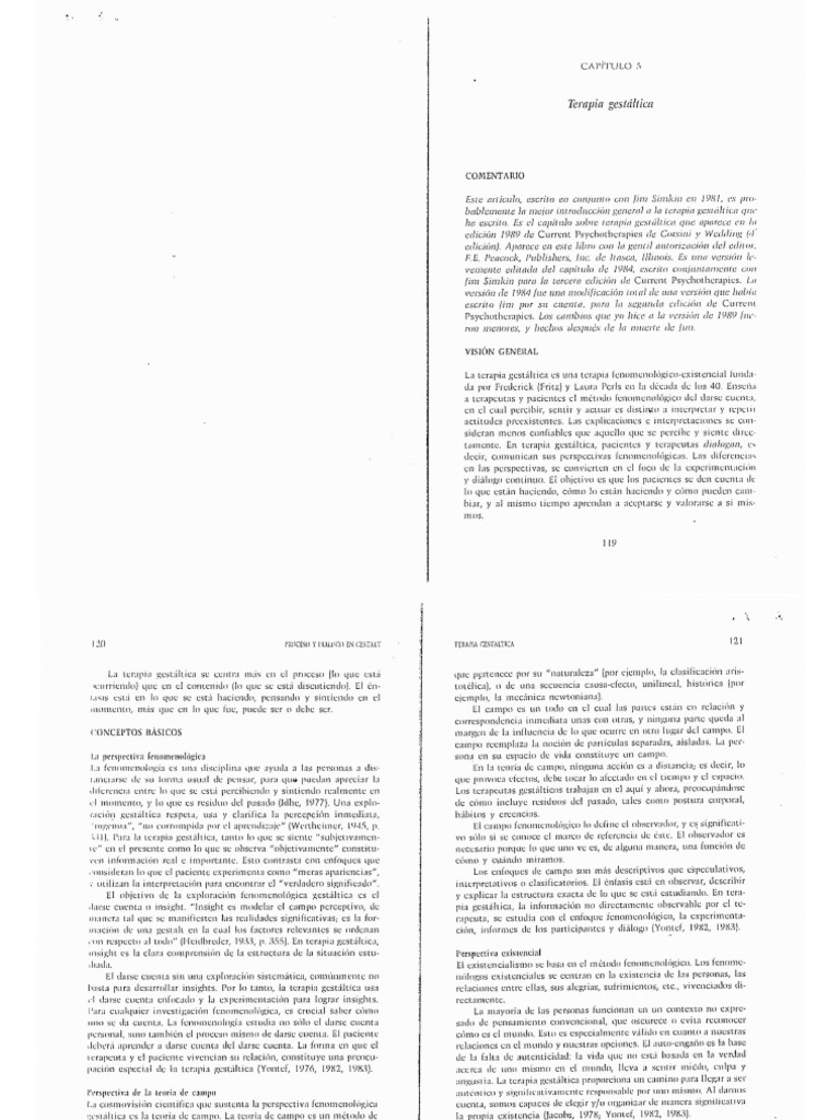 Yontef (1995) - Proceso y Diálogo en Psicoterapia | PDF