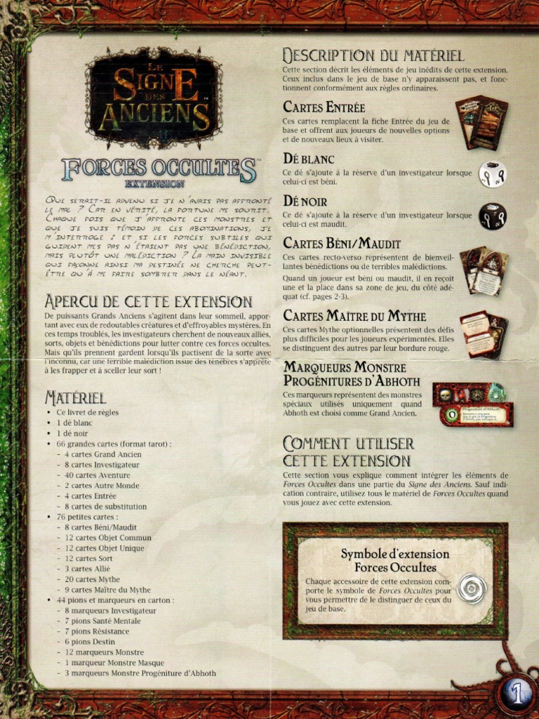 Le Signe Des Anciens - Forces Occultes | PDF