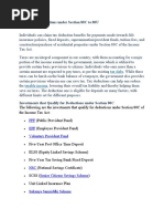 Easy Chart of Deductions U - S 80C To 80U Every Individual Should Aware ...