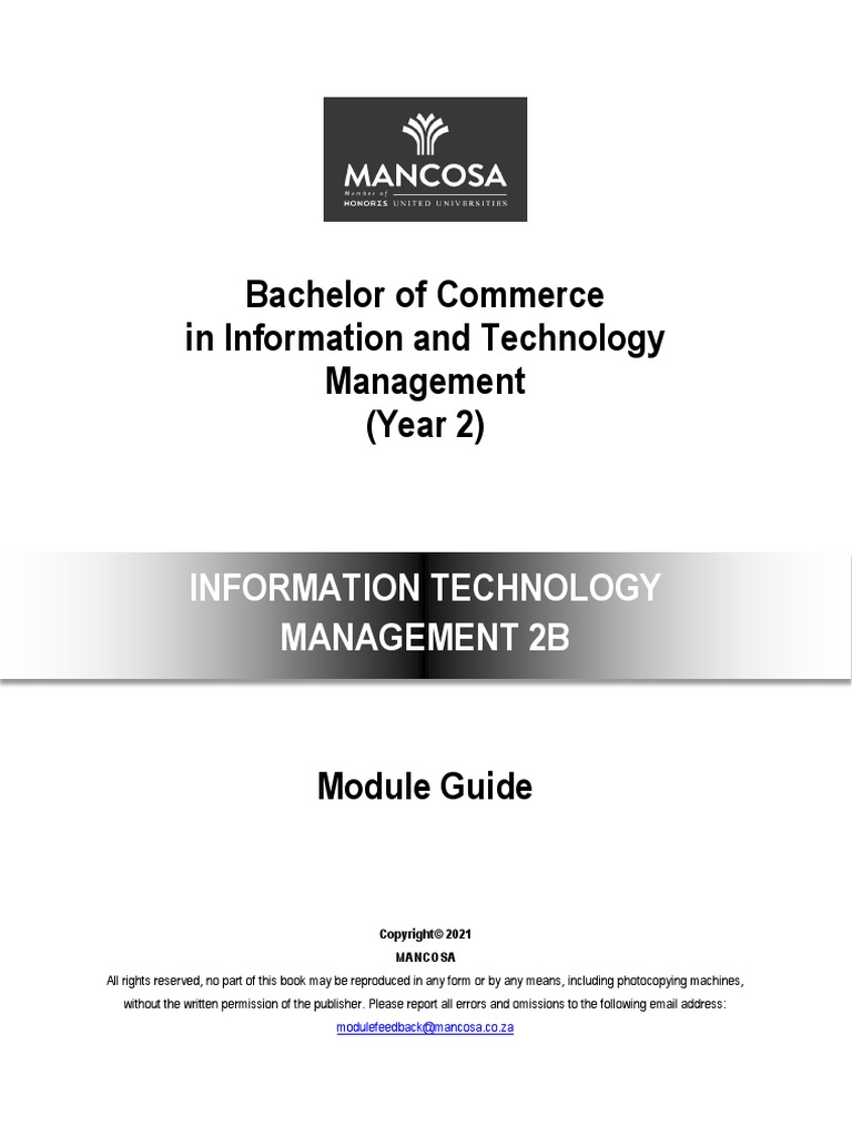 BCOM ITM - Information Technology Management 2B | PDF