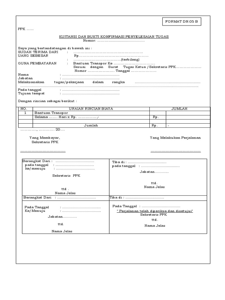 Format DN 05.B PPK | PDF | Griya & Taman