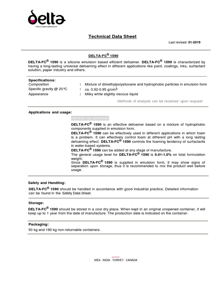 DELTA-FC 1590 Tds - Eng | PDF