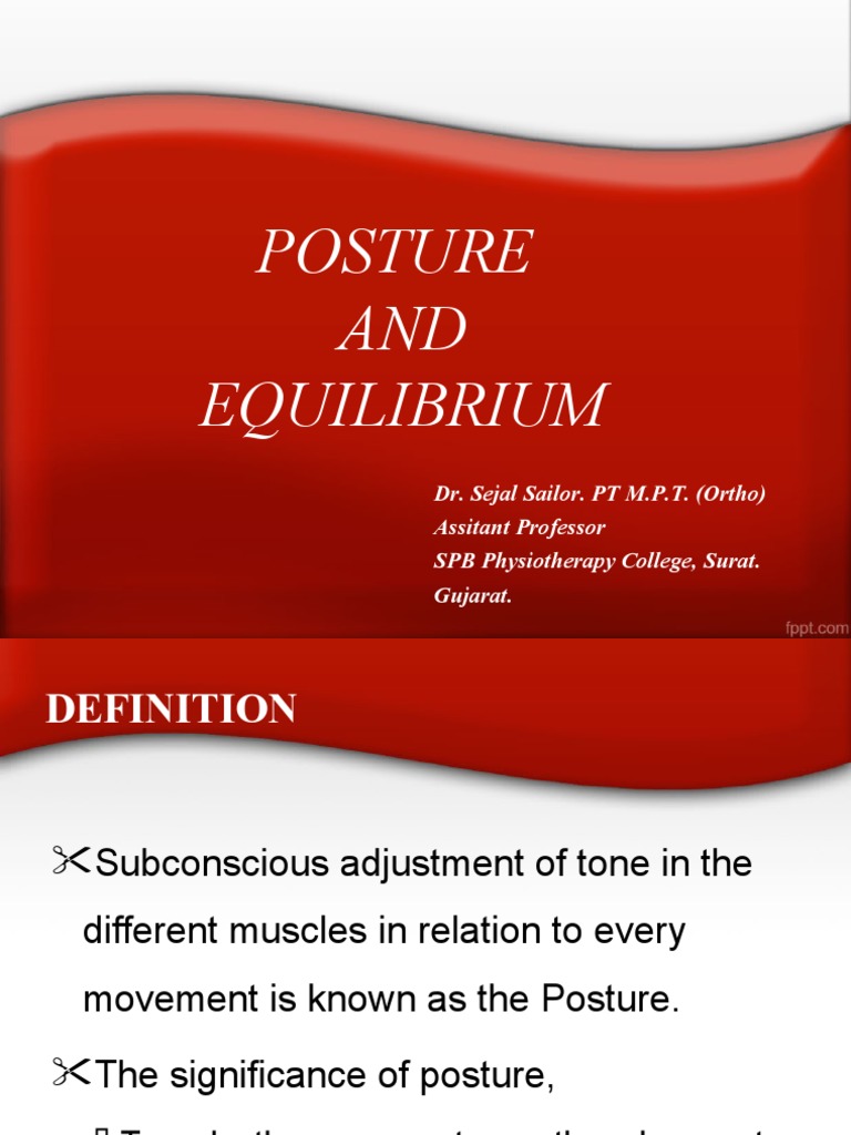 Posture and Equilibrium For Physiotherapy | PDF