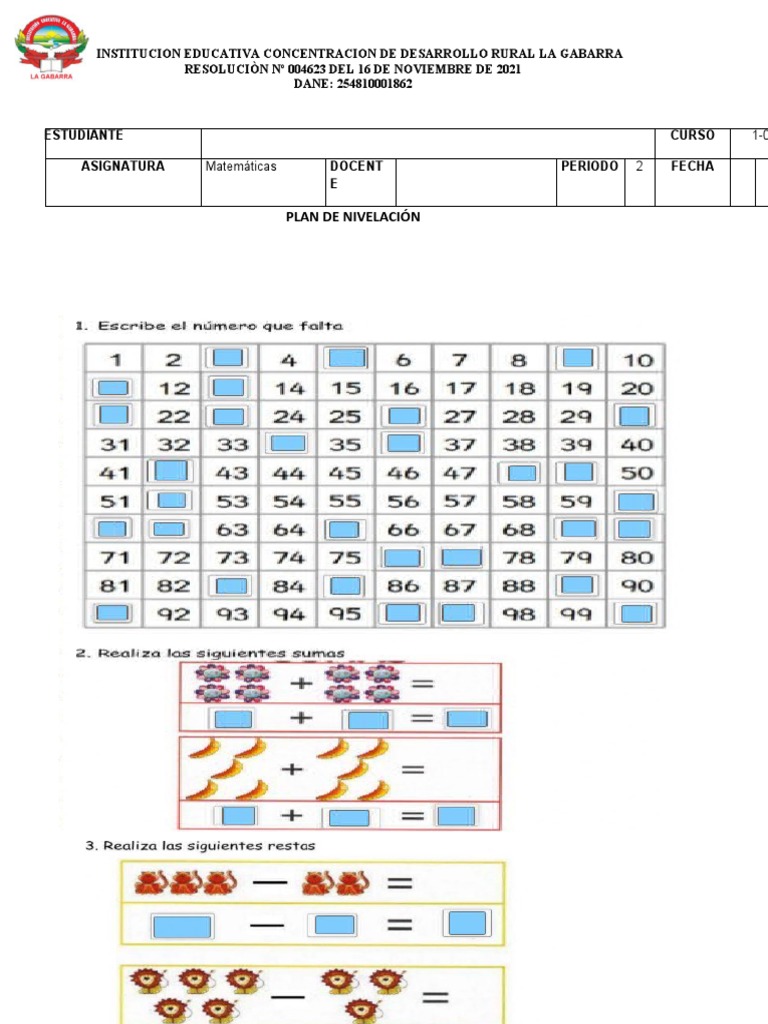 Nivelacion Matematicas Pdf
