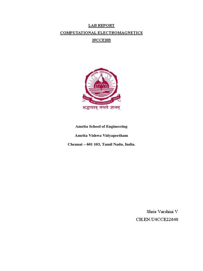 CEM Lab Report | PDF | Gradient | Matlab