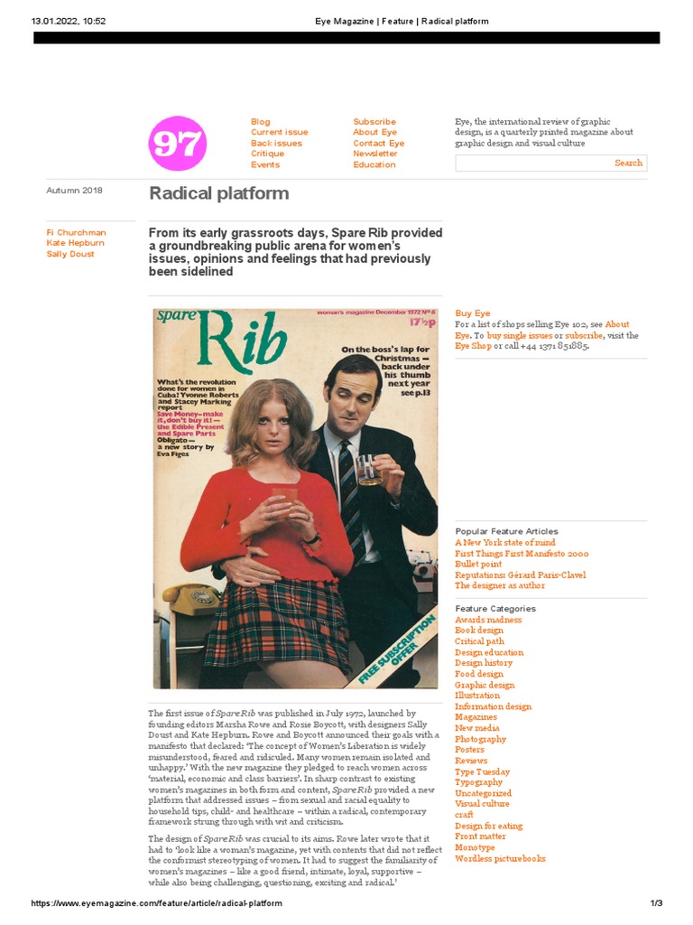 Eye Magazine - Feature - Radical Platform | PDF