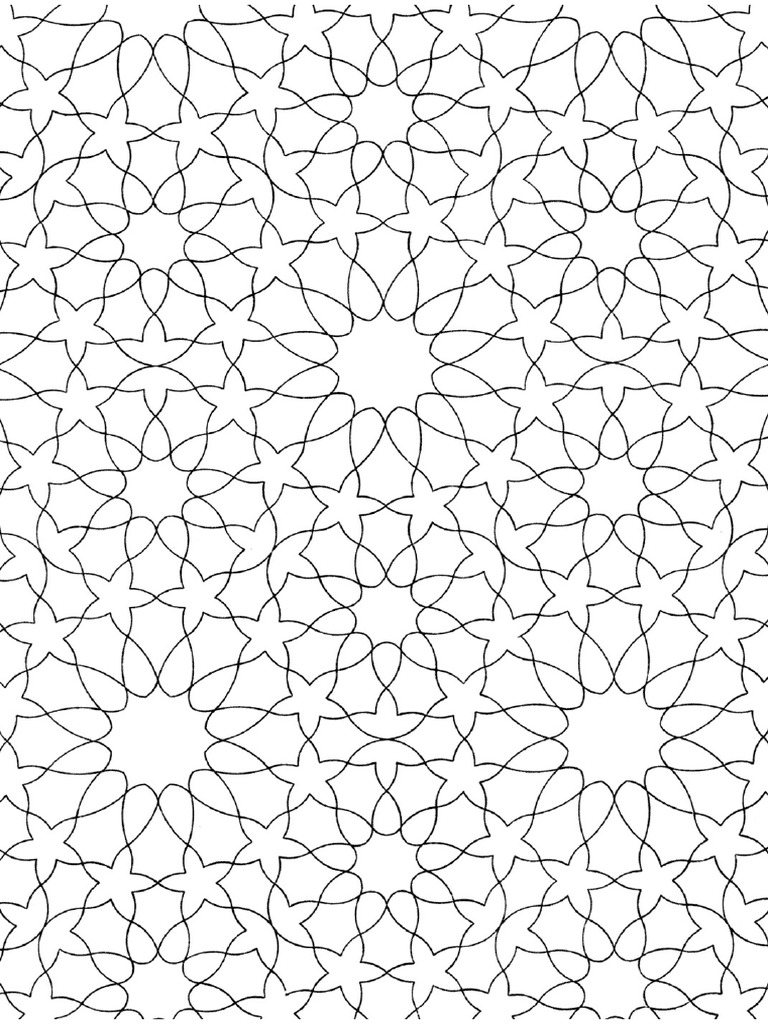 Islamic Pattern 07 Coloring Page | PDF