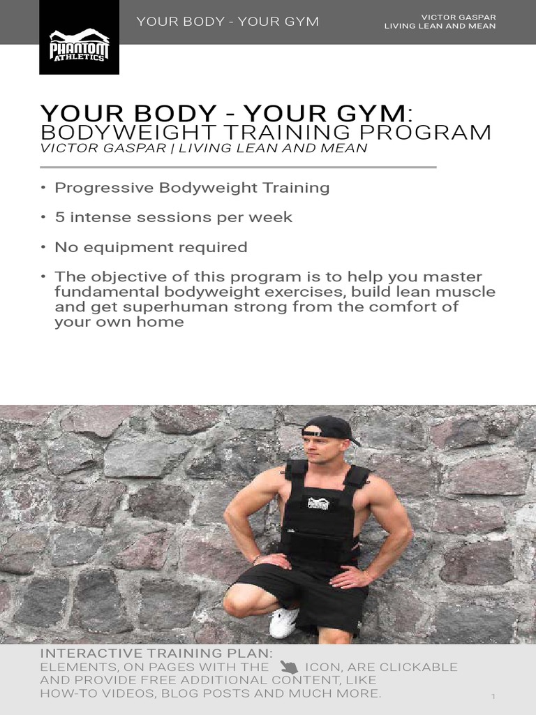 Trainingsplan - Your Body-Your Gym EN | PDF