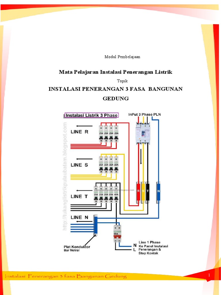 Modul Instalasi Penerangan Listrik 3 Phasa | PDF
