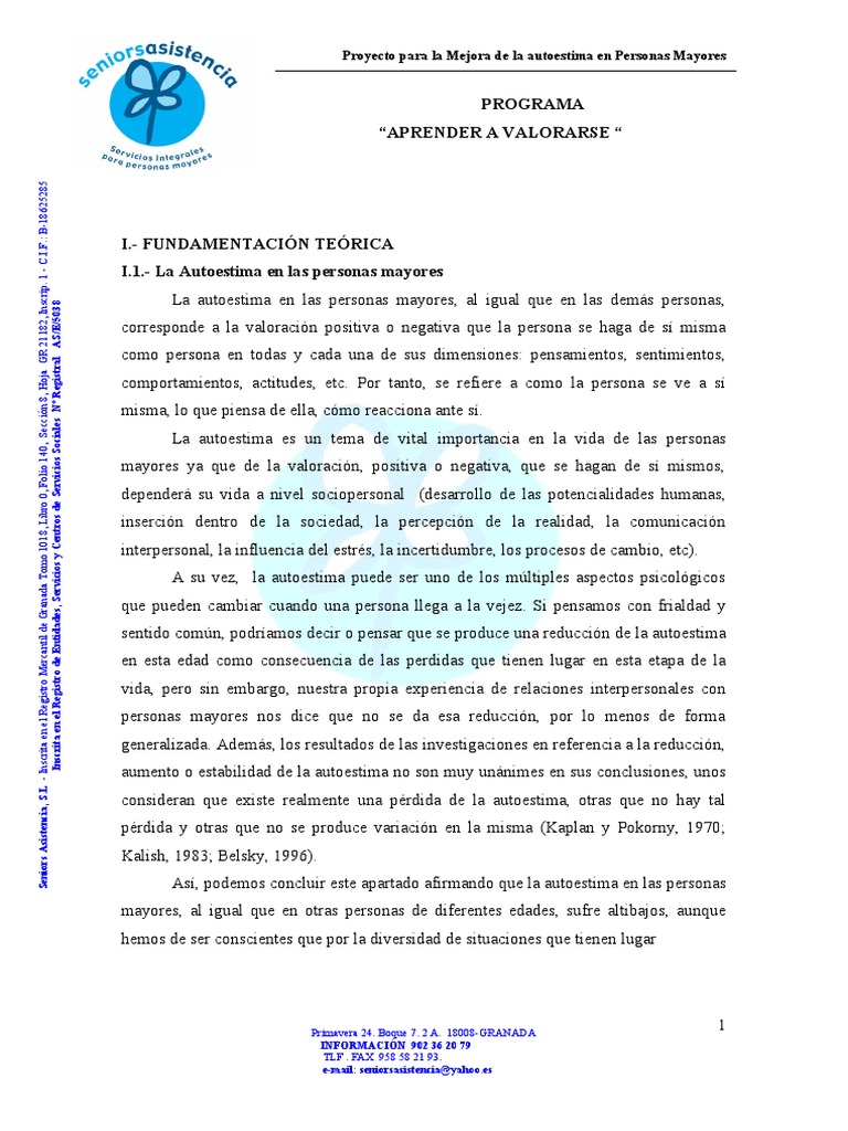 Programa de Autoestima | PDF