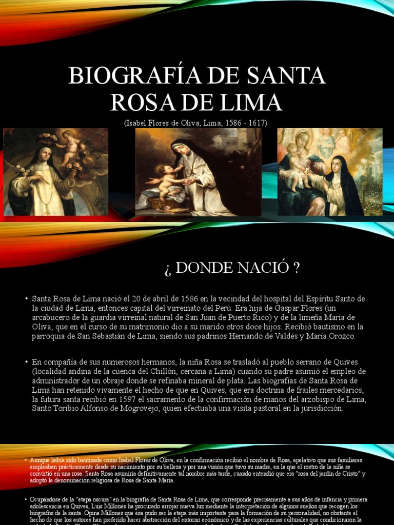 Biografía de Santa Rosa de Lima | PDF