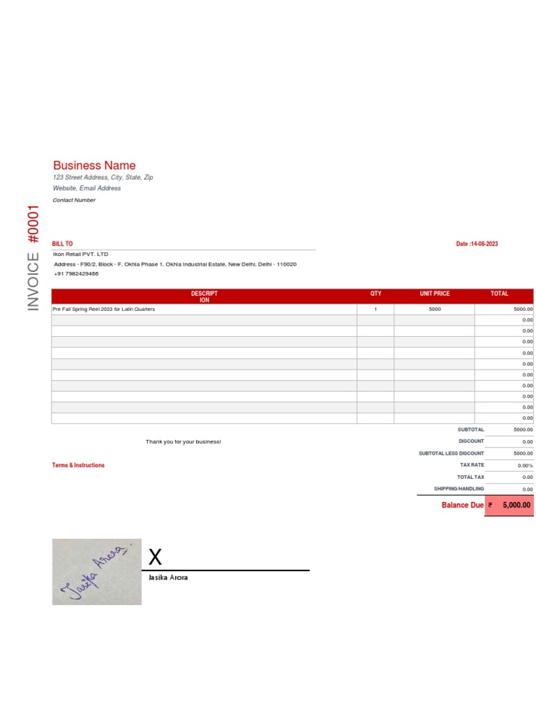 Blogger Invoice Format | PDF | Economies
