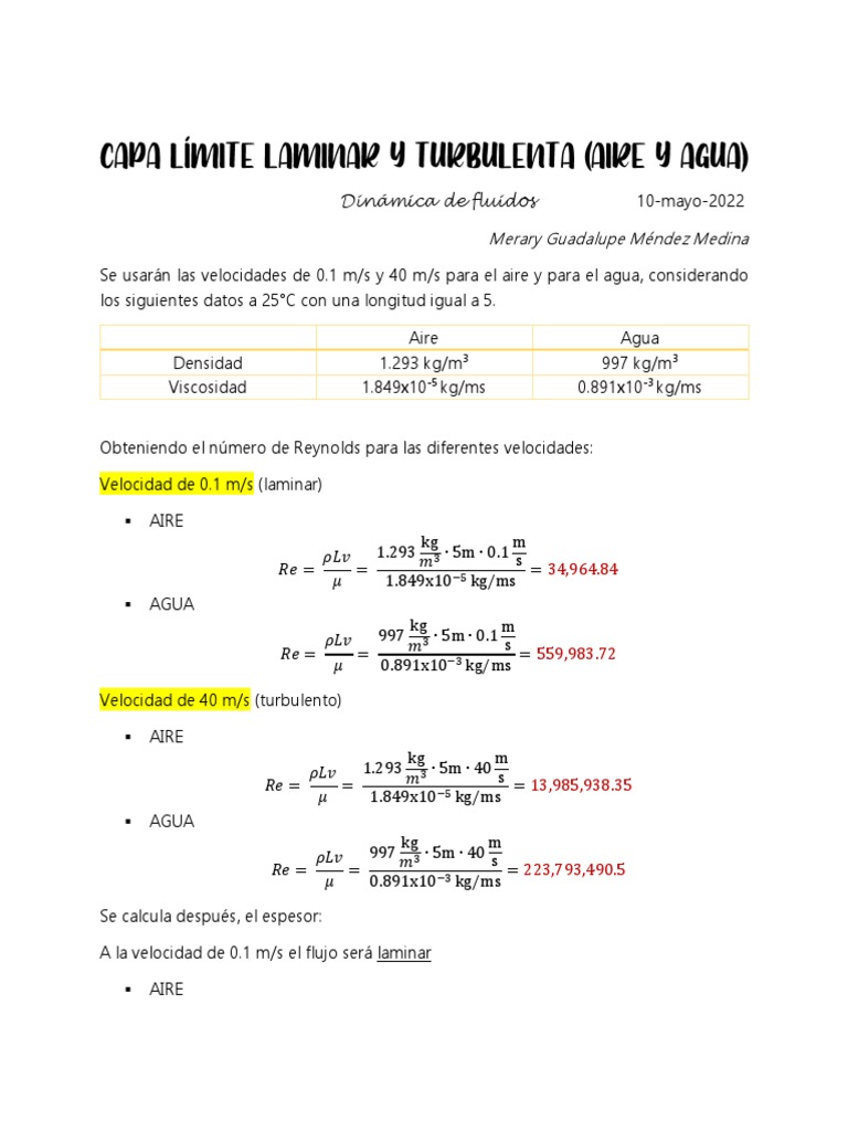 Capa Límite Laminar y Turbulenta | PDF | Capa límite | Turbulencia