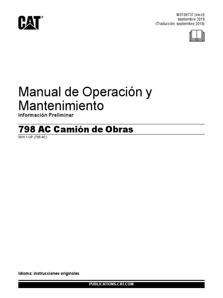 798AC - Manual de Operacion y Mantenimiento | PDF | Camión | Motores