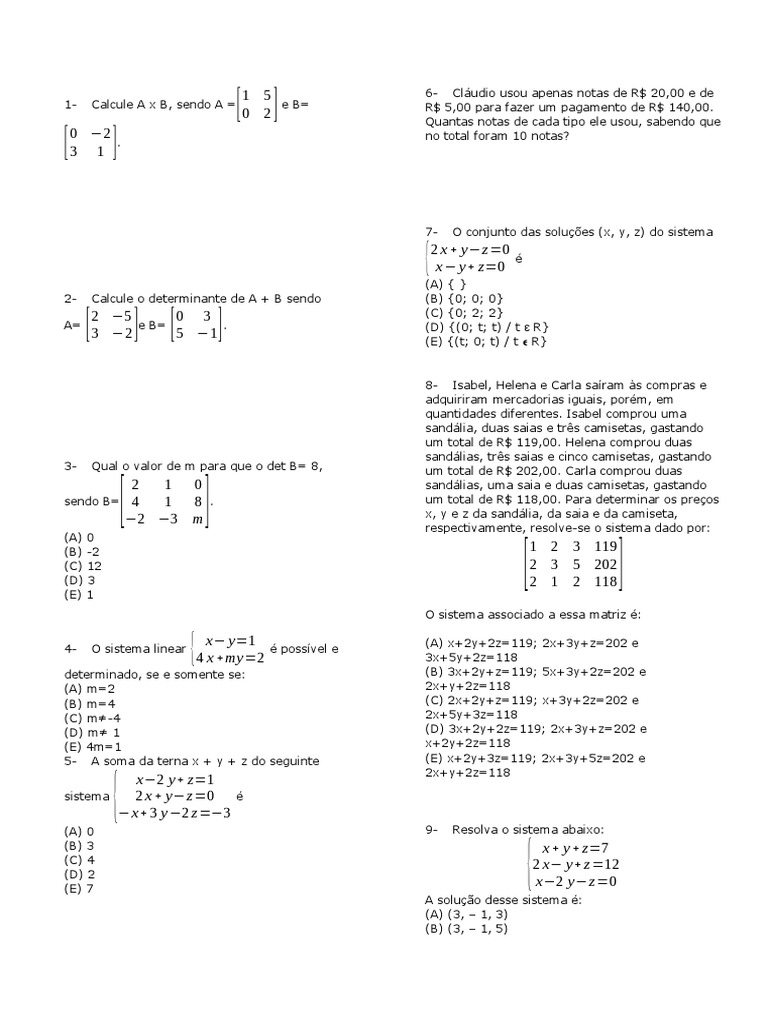 Avaliação De Matemática Segundo Ano I Bimestre Pdf Matemática