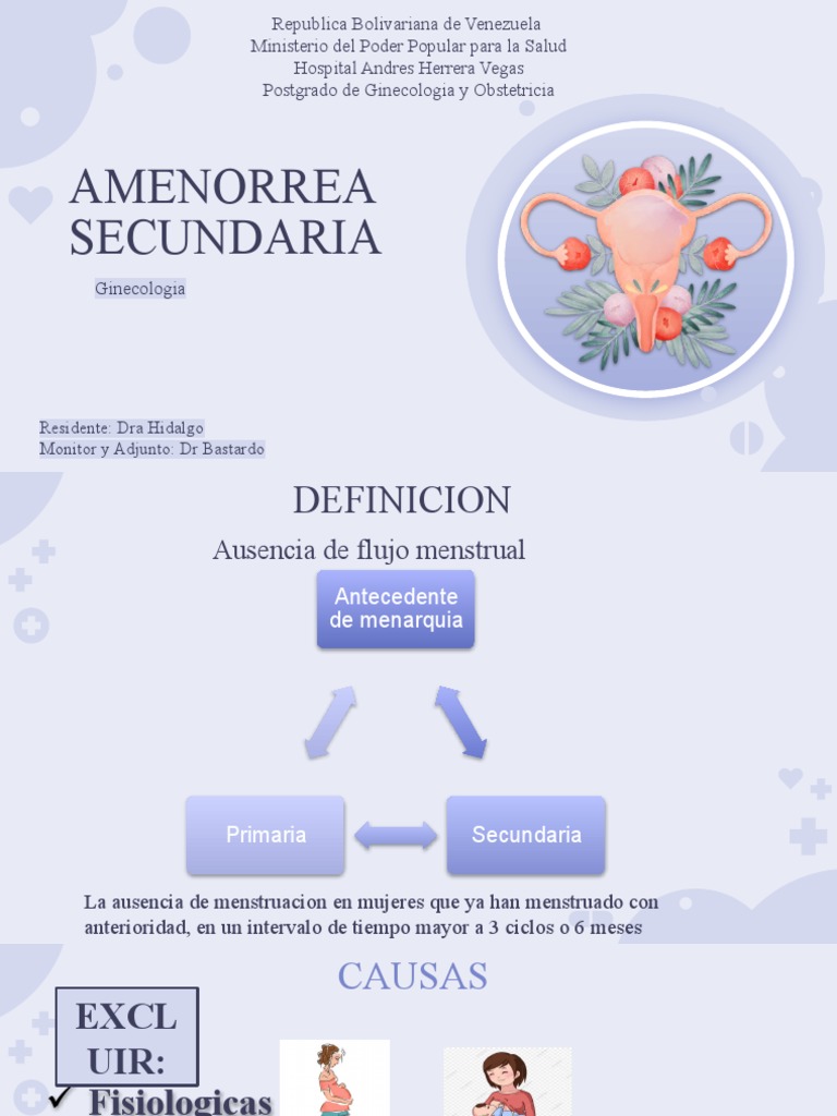 Amenorrea secundaria | PDF | Menstruación | La salud de la mujer
