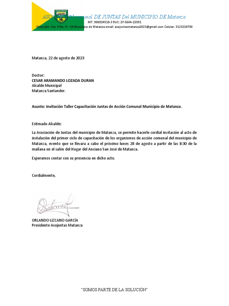 Invitación Alcalde | PDF